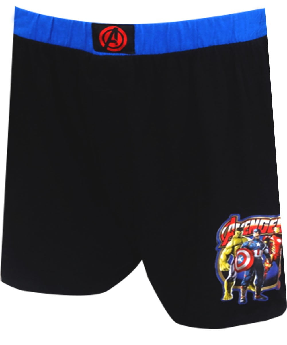 Marvel Comics Avengers Captain America, Hulk, Iron Man Adult Men Boxer ...