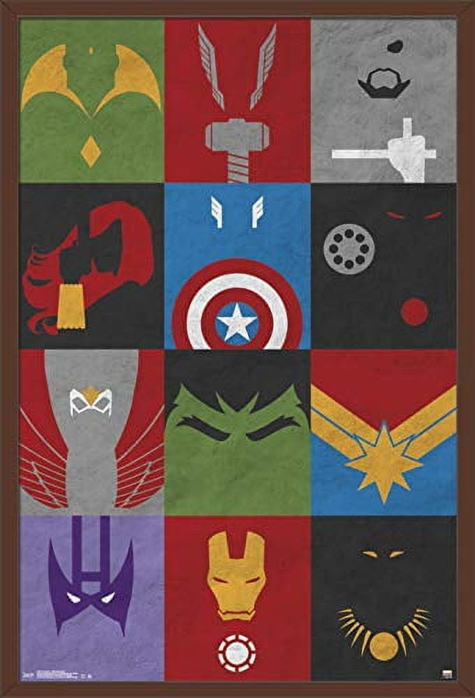 Marvel Comics - Avengers - Minimalist Grid Wall Poster, 22.375" x 34 ...