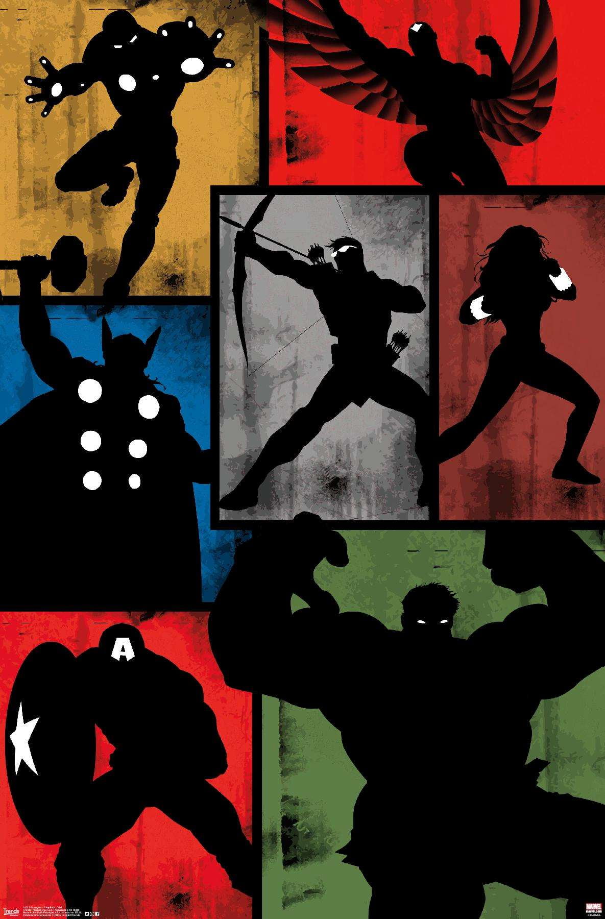 Marvel Comics - Avengers - Simplistic Grid Wall Poster, 14.725" x 22. ...