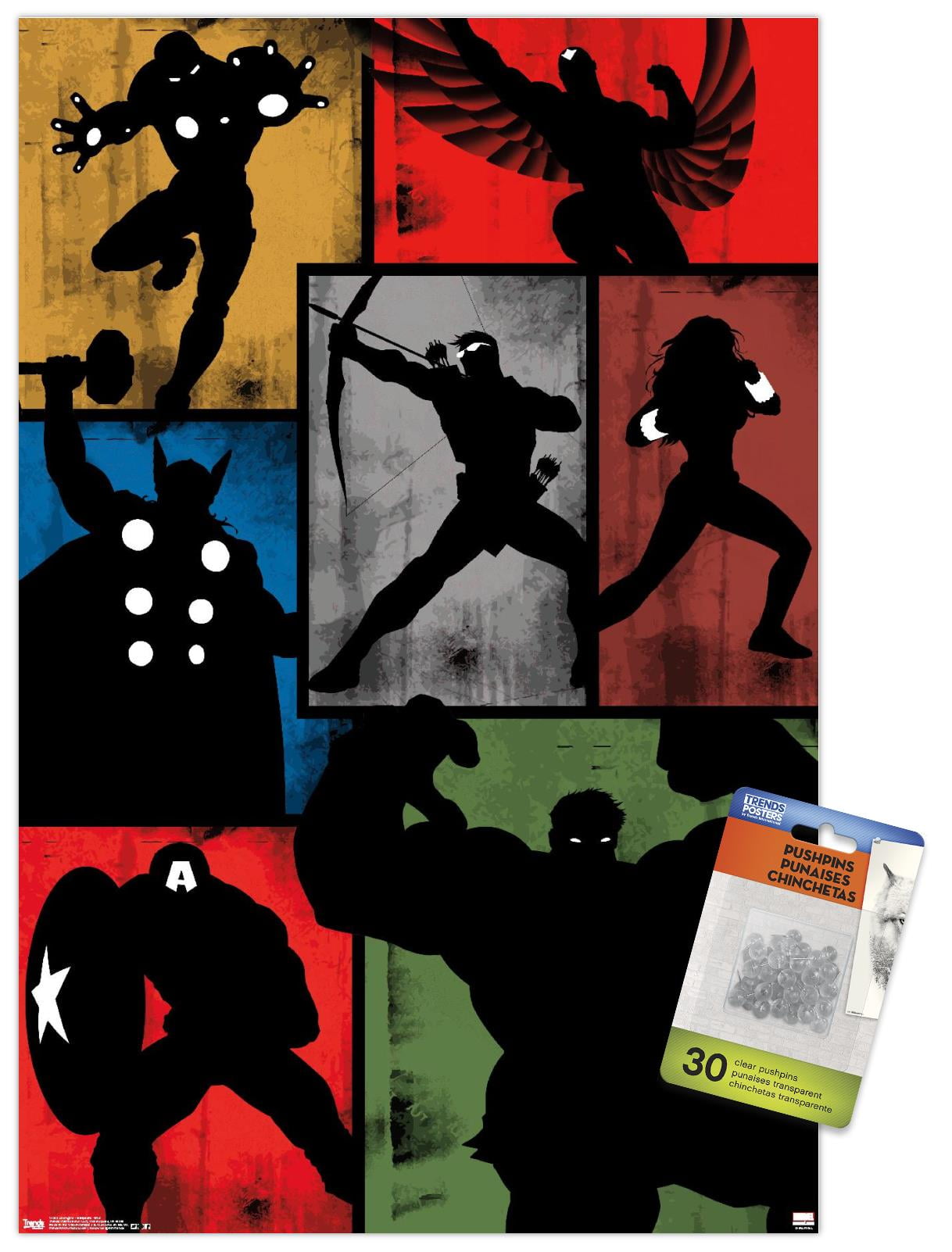 Marvel Comics - Avengers - Simplistic Grid - Walmart.com