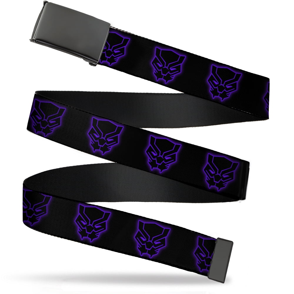 Marvel Comics Belt, Flip Web Belt Black Panther Avengers Icon Outline ...