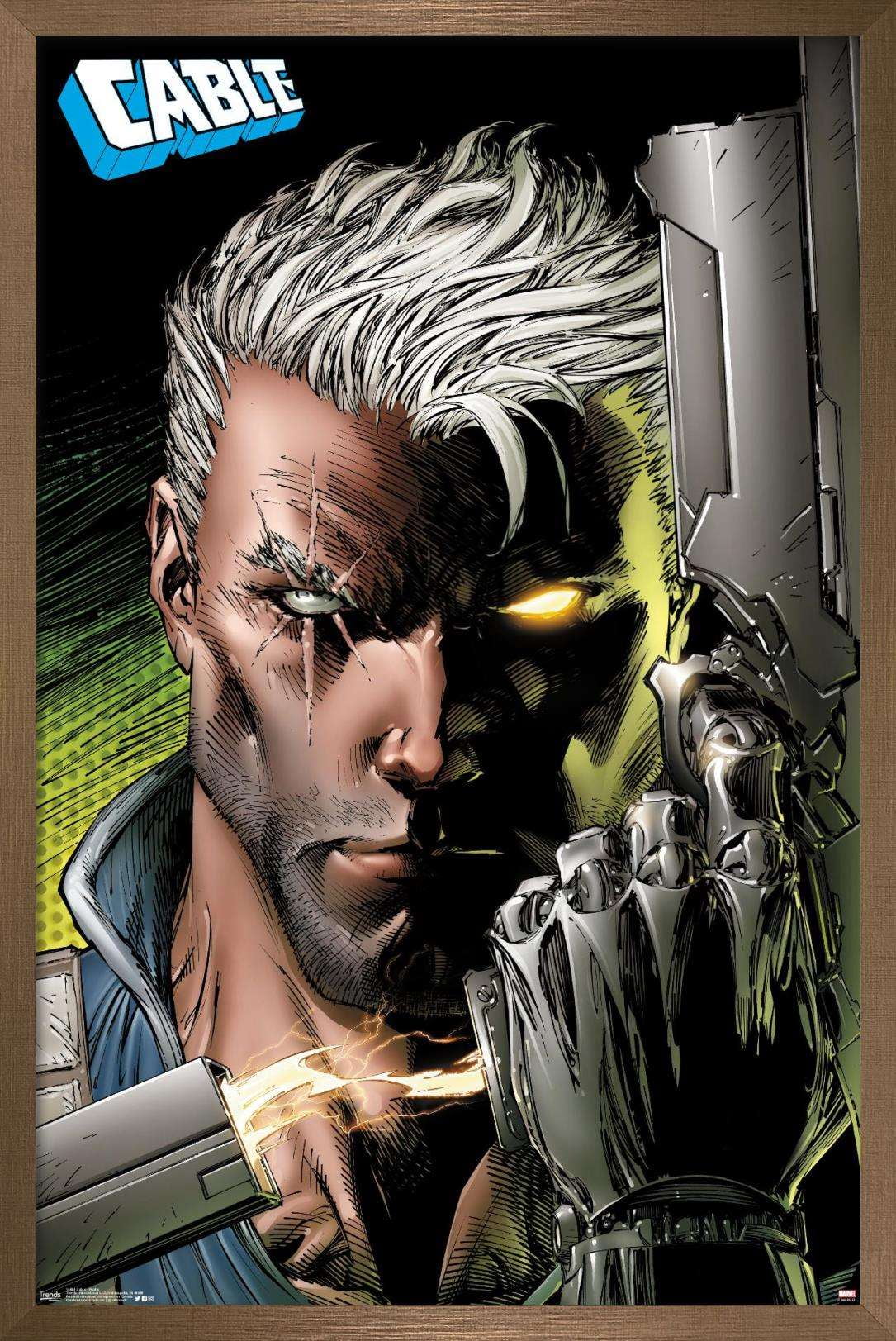 Marvel Comics - Cable Profile Wall Poster, 22.375" x 34", Framed ...