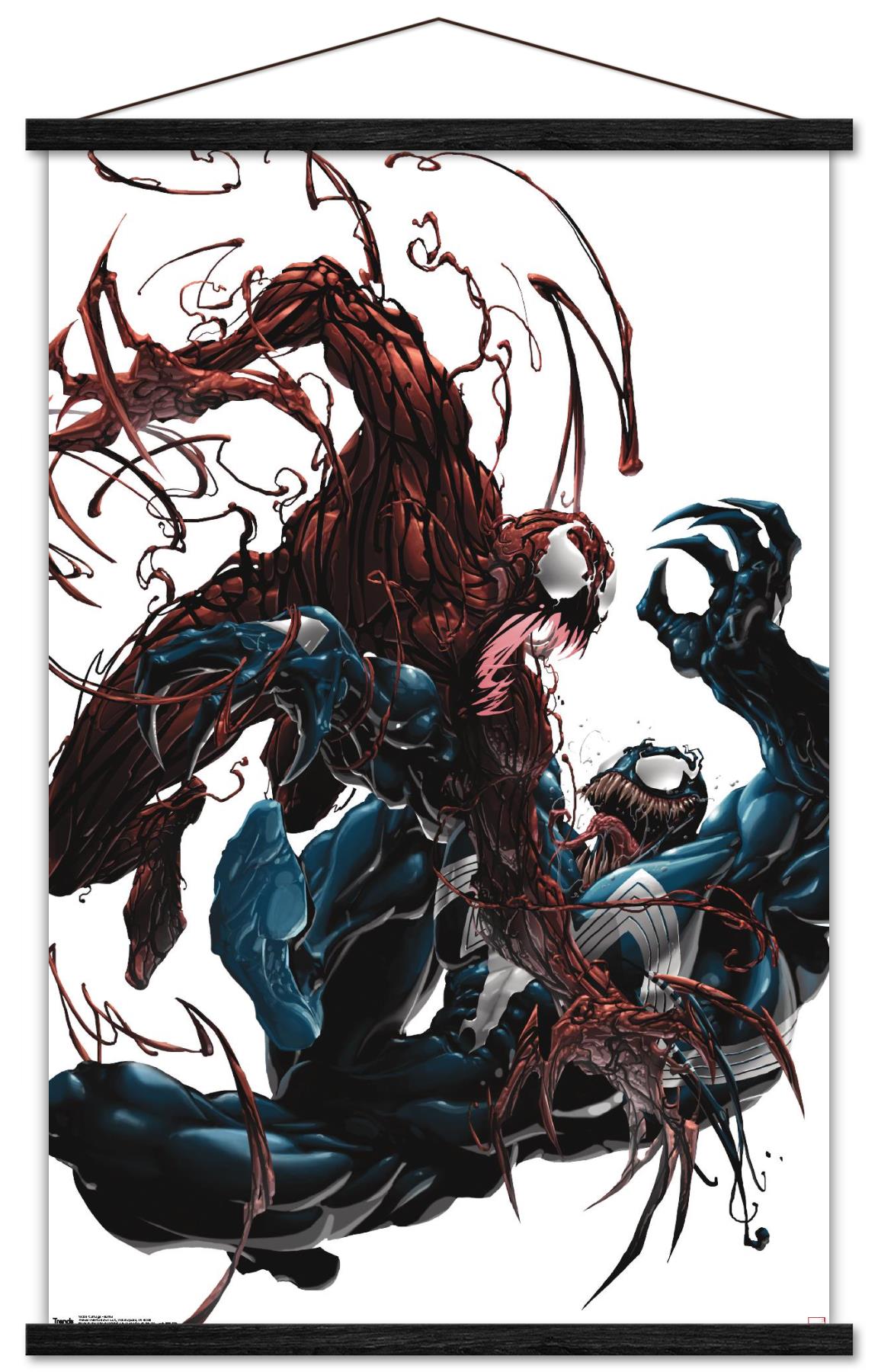 Marvel Comics - Carnage - Battle Wall Poster with Wooden Magnetic Frame ...