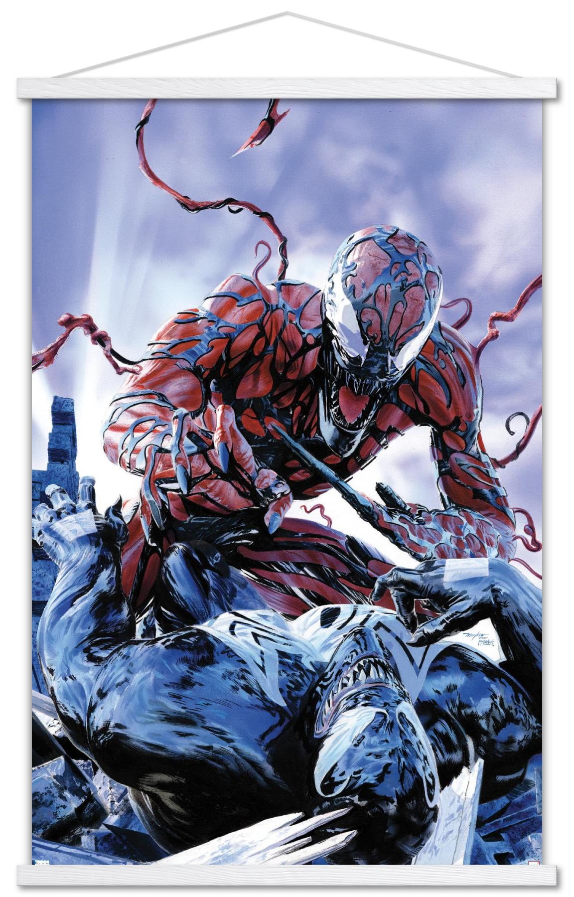 Marvel Comics - Carnage - Battle with Venom Wall Poster with Wooden ...