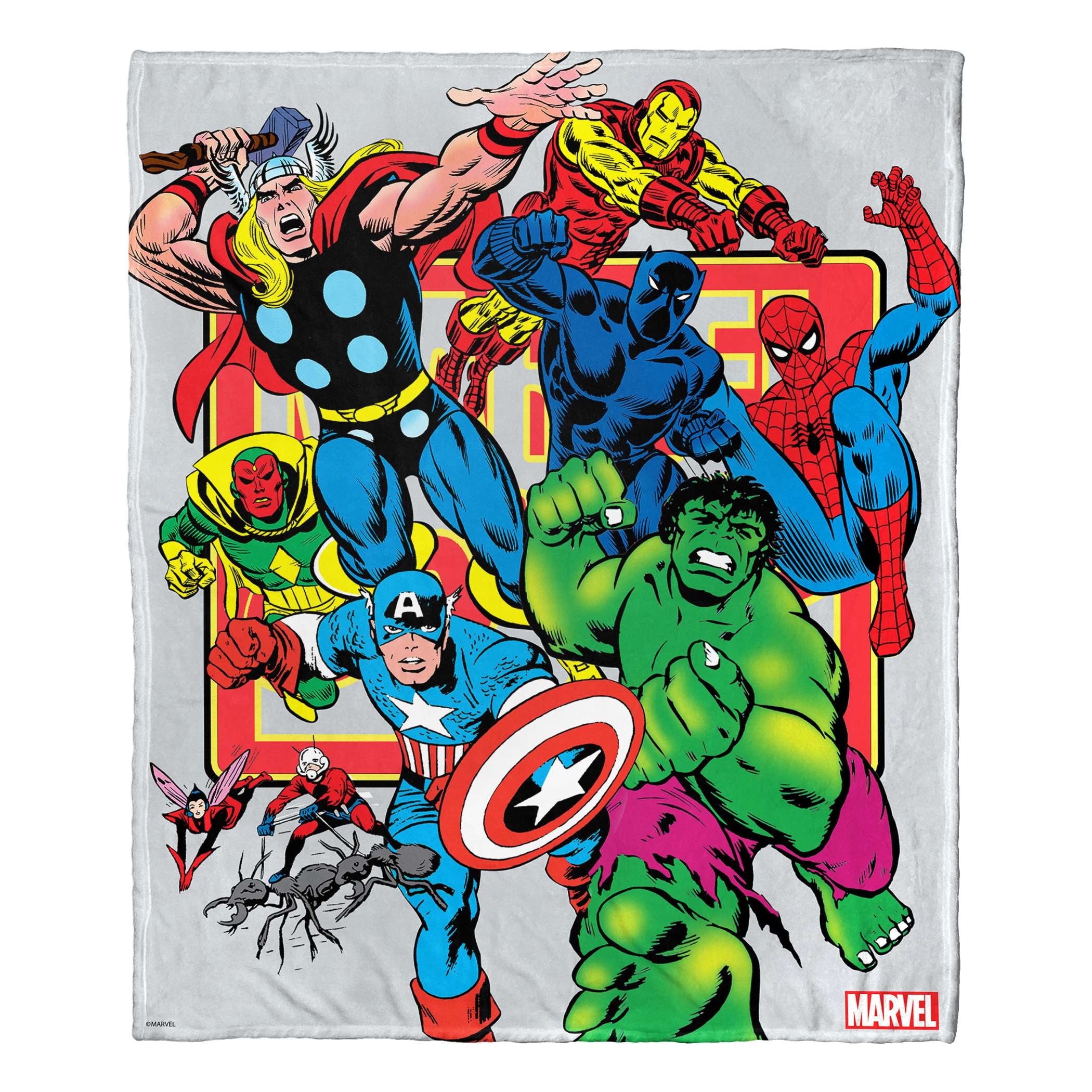 Marvel Comics Comic Run Kids Silk Touch Throw Blanket - Walmart.com