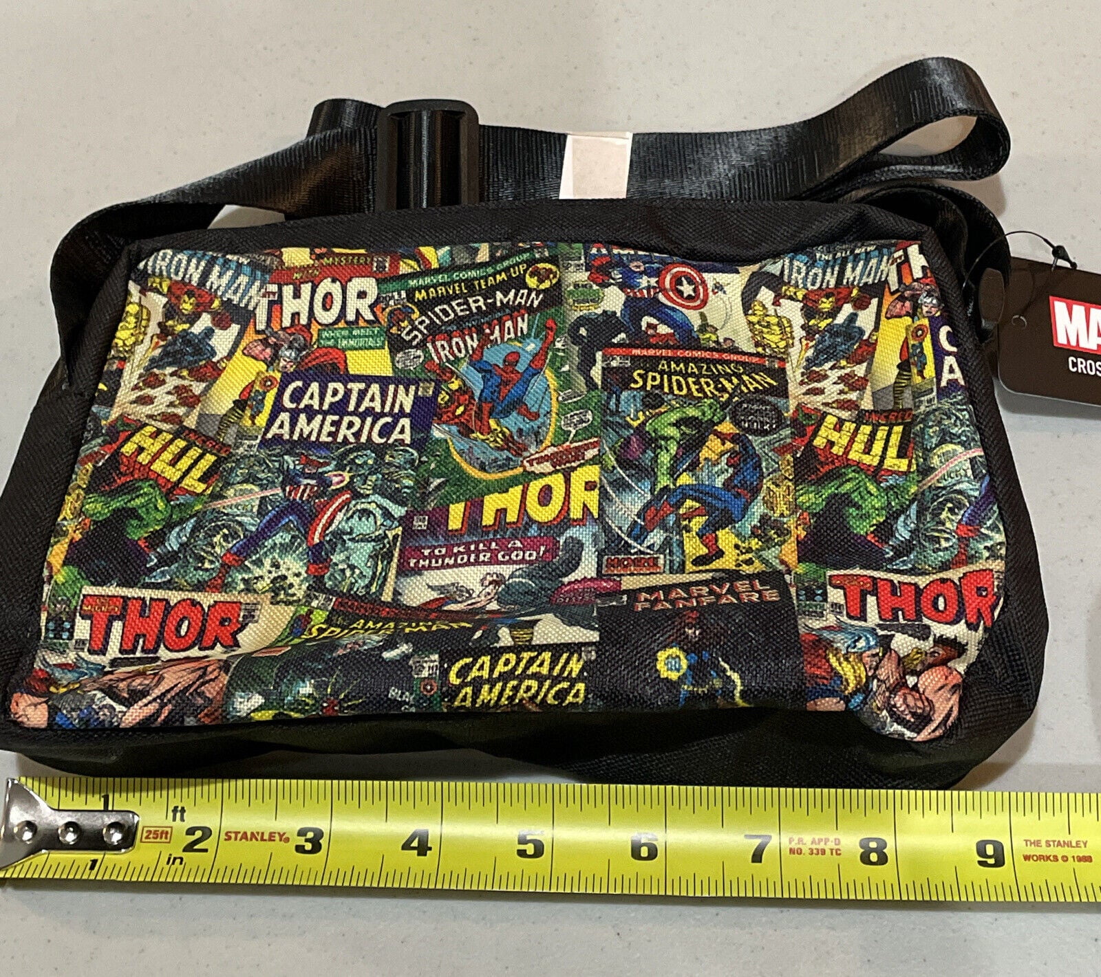 Marvel Comics Crossbody Bag Adjustable Atrap Zip Closure - Walmart.com