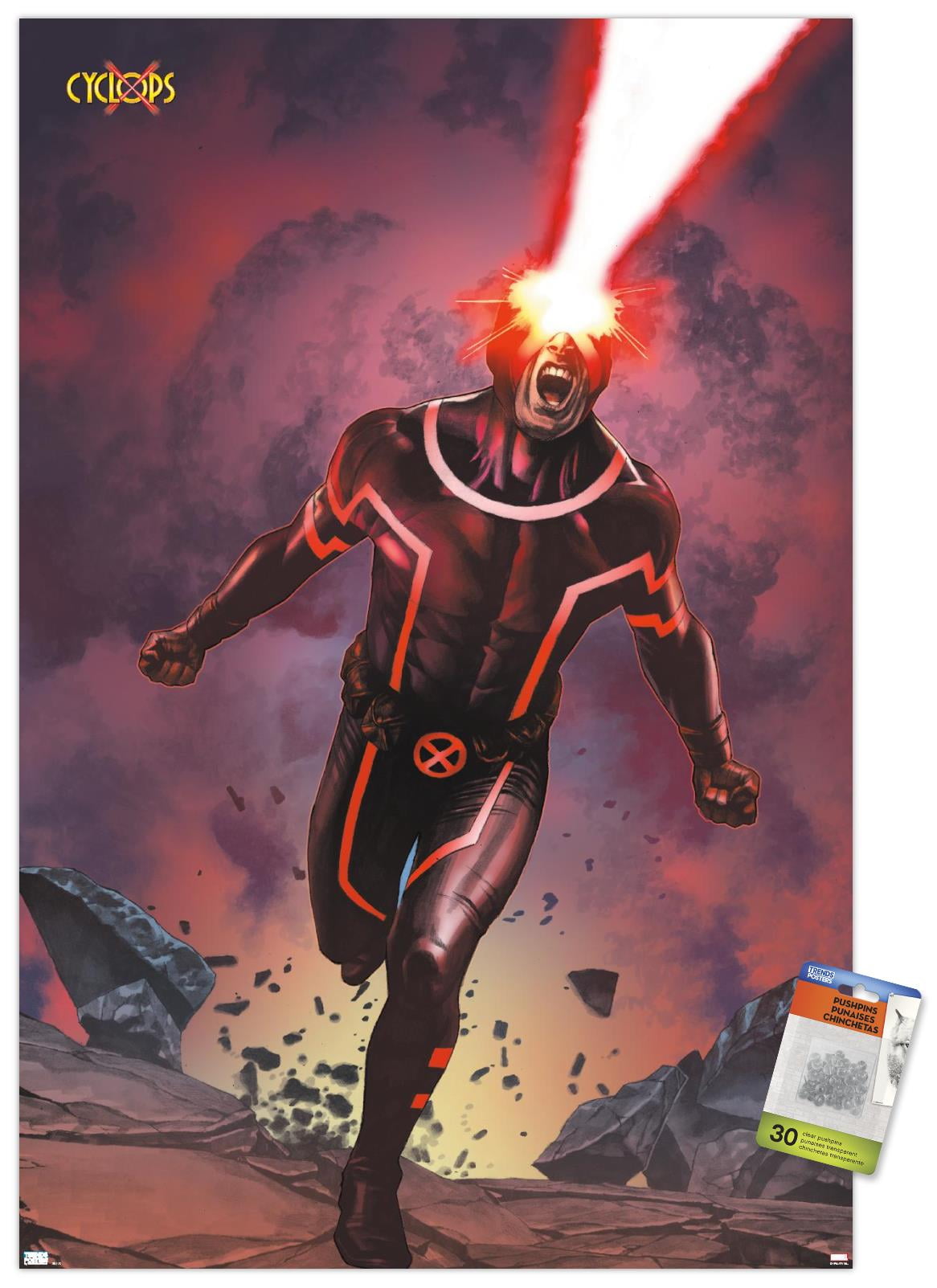 Marvel Comics - Cyclops - Cover Wall Poster with Pushpins, 22.375" x 34 ...
