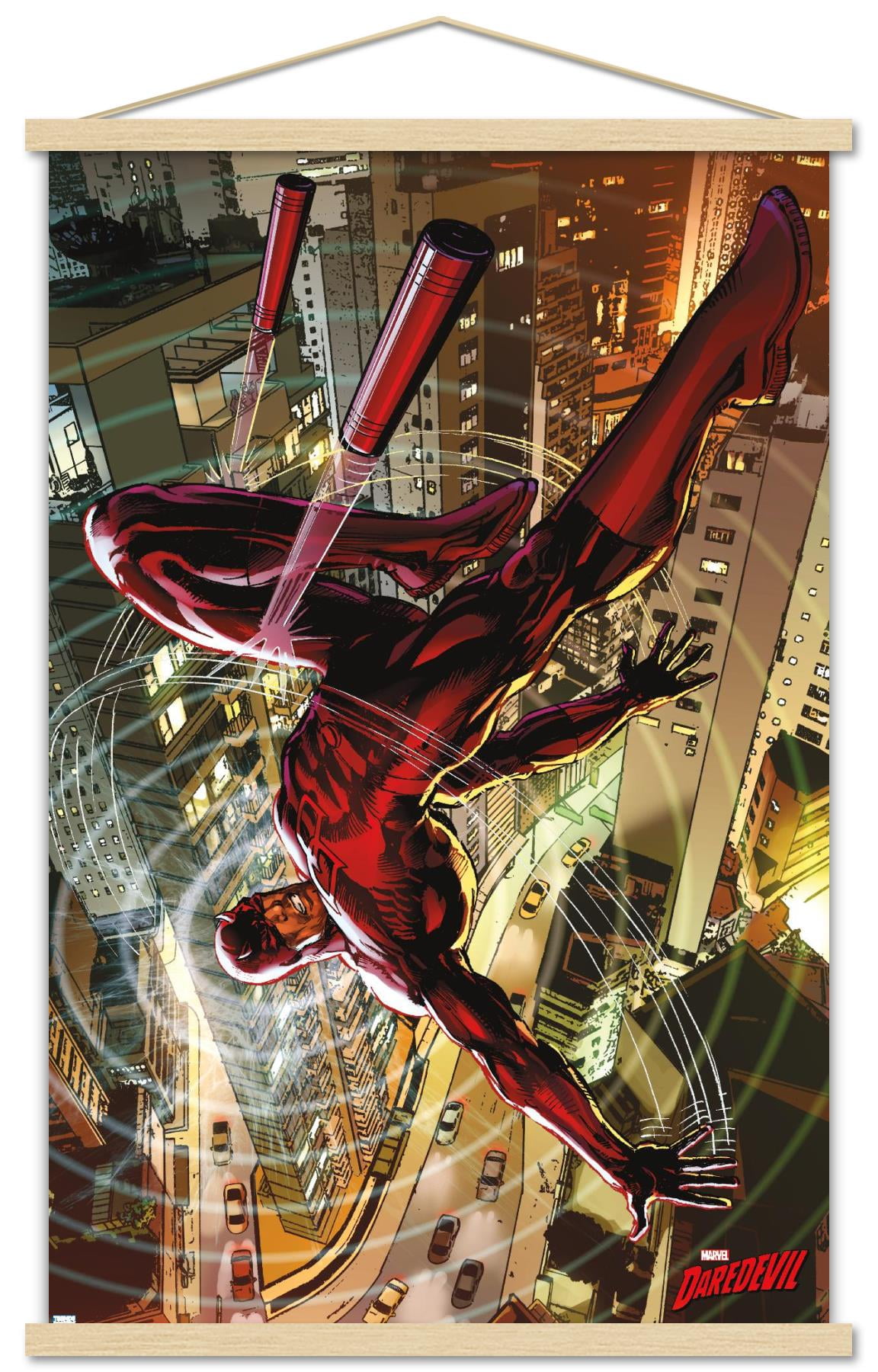 Marvel Comics Daredevil - Rooftop Cover Wall Poster with Magnetic Frame ...