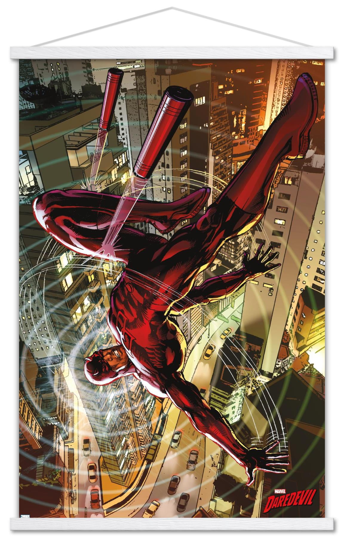 Marvel Comics Daredevil - Rooftop Cover Wall Poster with Magnetic Frame ...