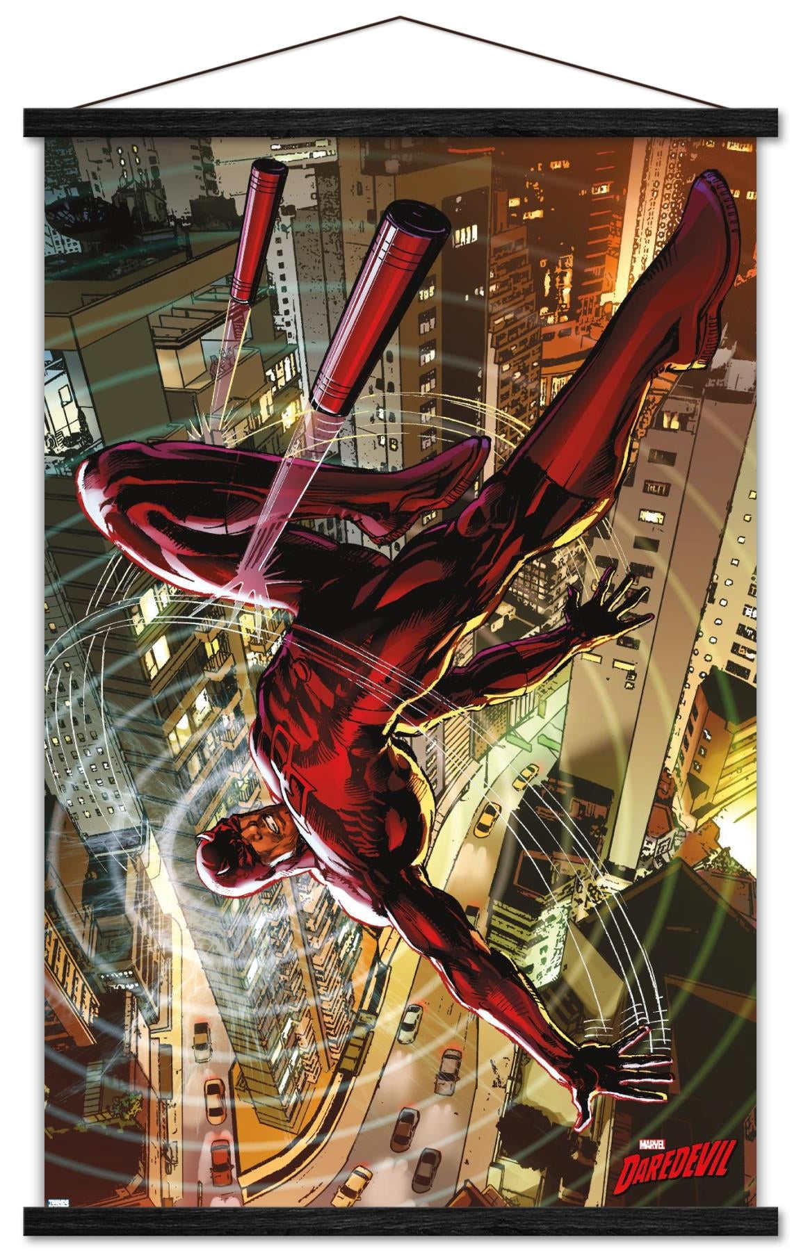 Marvel Comics Daredevil - Rooftop Cover Wall Poster with Magnetic Frame ...