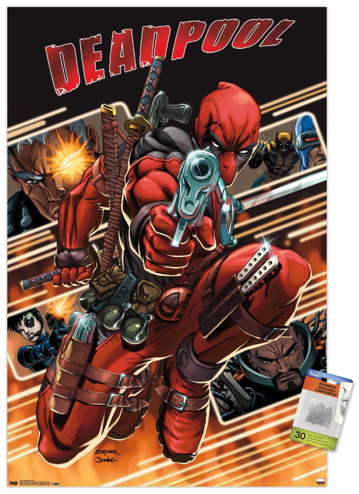 Marvel Comics - Deadpool - Attack Collage Wall Poster with Push Pins ...