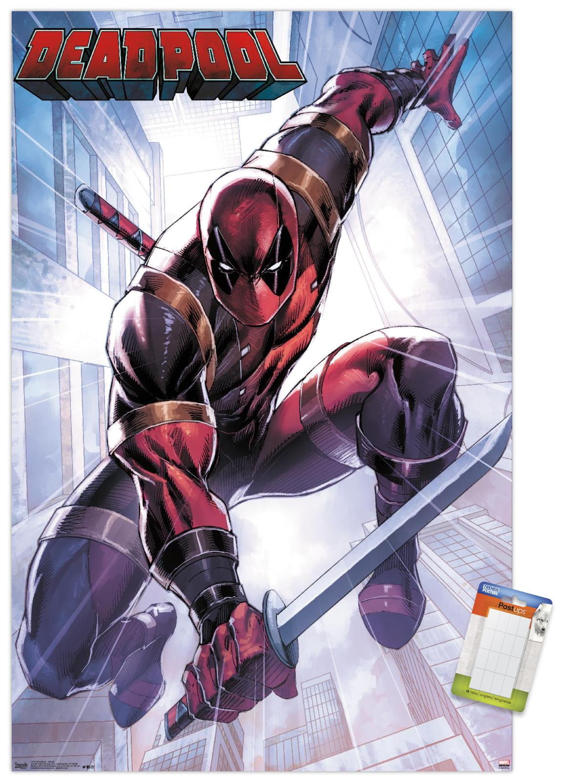 Marvel Comics - Deadpool - Attack Wall Poster, 14.725" x 22.375 ...