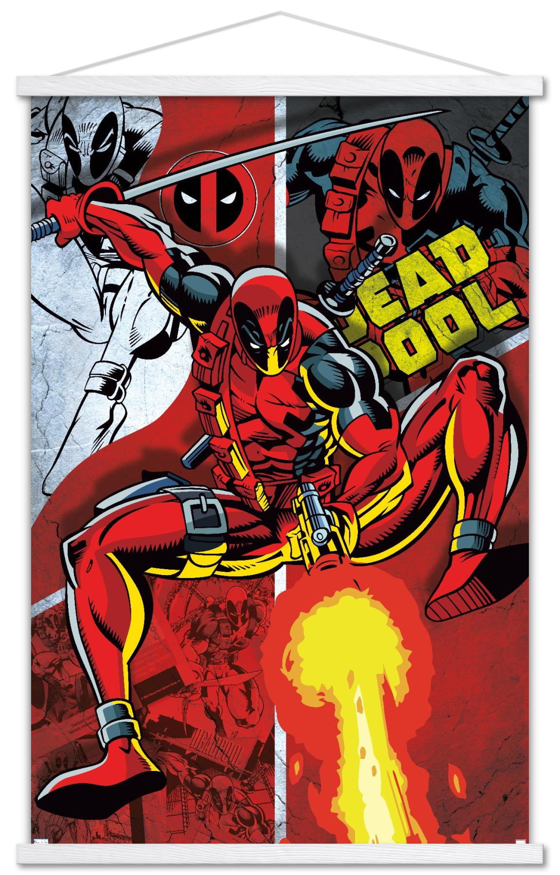 Marvel Comics - Deadpool - Collage Wall Poster with Wooden Magnetic ...