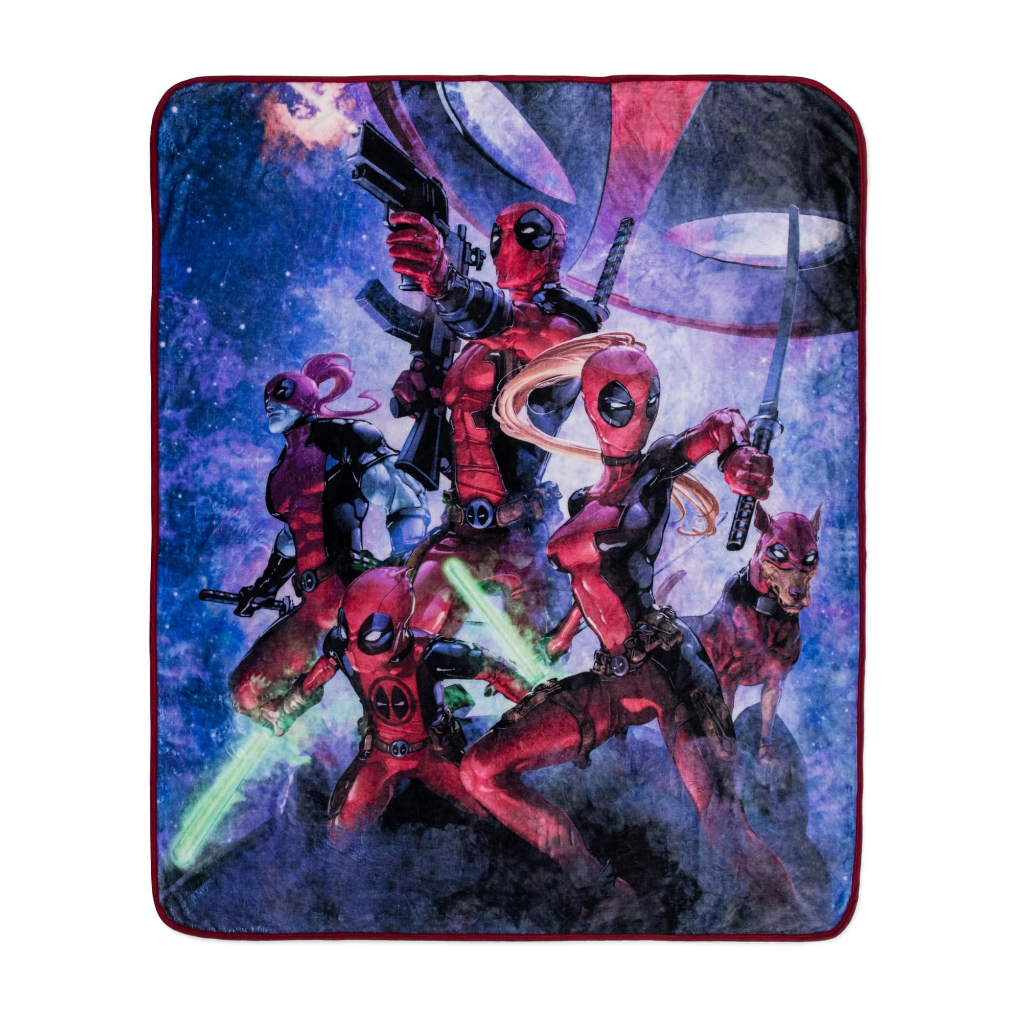 Marvel Comics Deadpool Corps Raschel Throw Blanket | 50 x 60 Inches ...