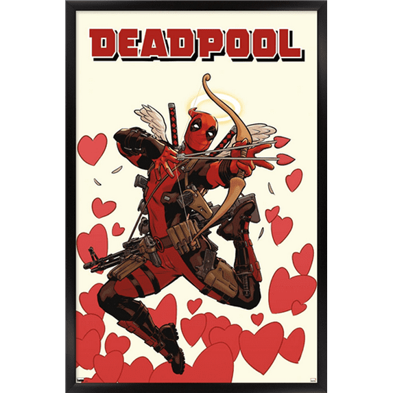 Marvel Comics Deadpool - Cupid Wall Poster, 14.725" x 22.375" Framed ...
