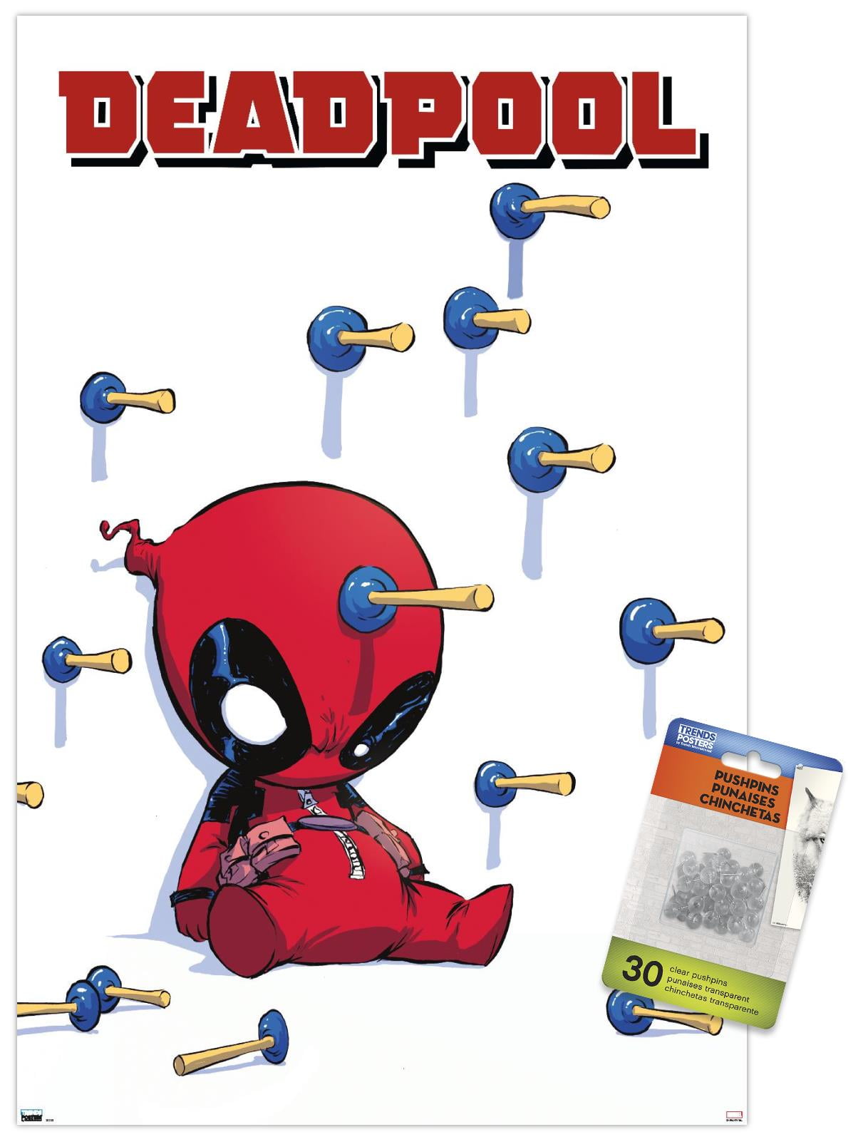 Marvel Comics Deadpool - Darts Wall Poster with Push Pins, 14.725" x 22 ...