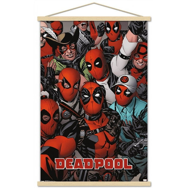 Marvel Comics - Deadpool - Faces Wall Poster with Magnetic Frame, 22. ...