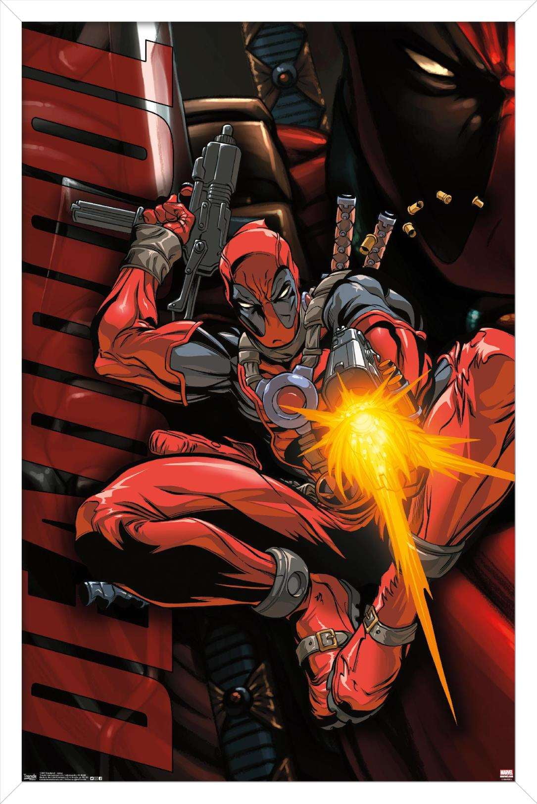Marvel Comics - Deadpool - Jump Wall Poster, 14.725" x 22.375", Framed ...