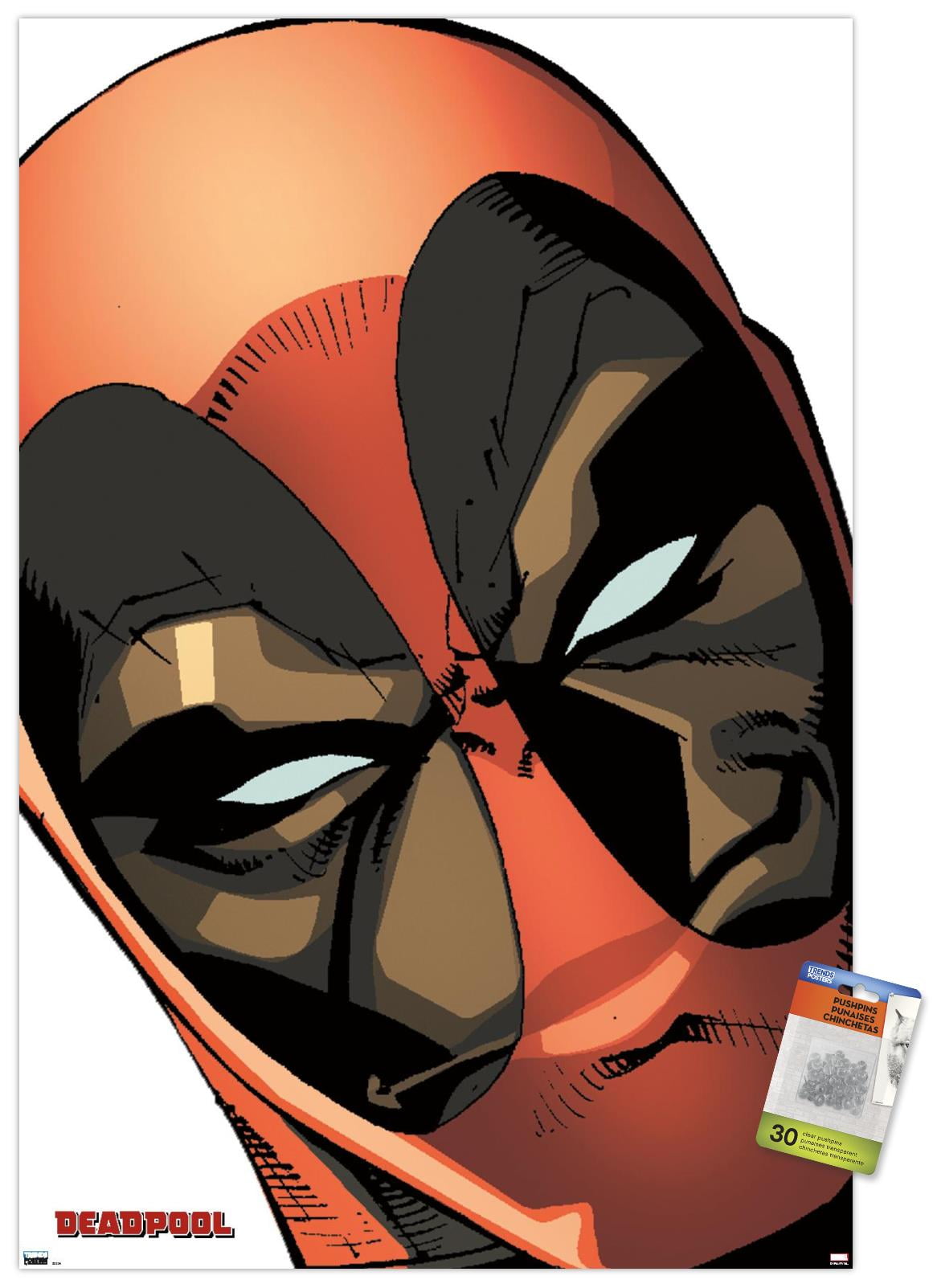 Marvel Comics Deadpool - Mask Wall Poster with Pushpins, 22.375" x 34 ...