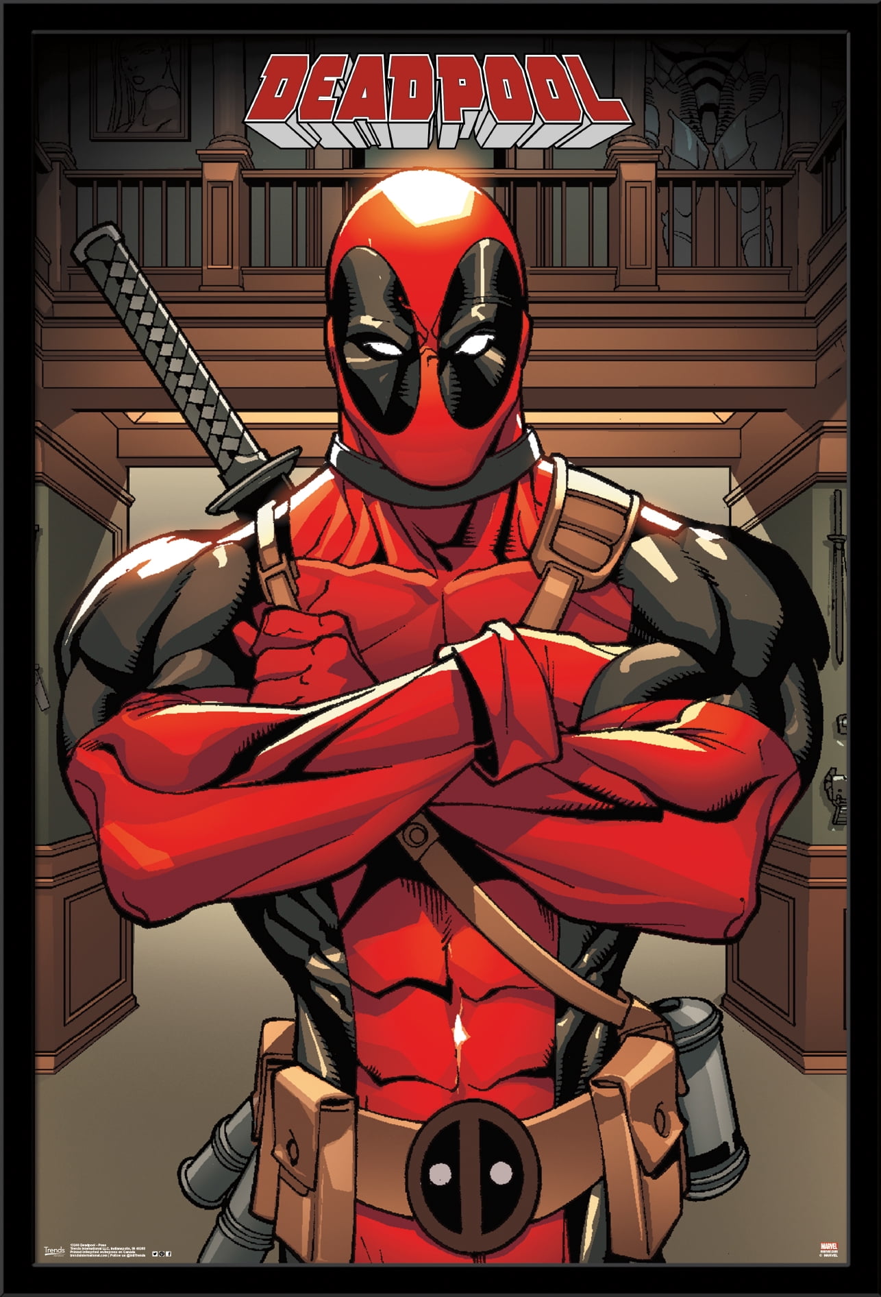 Marvel Comics - Deadpool - Pose Wall Poster, 22.375" x 34", Framed ...