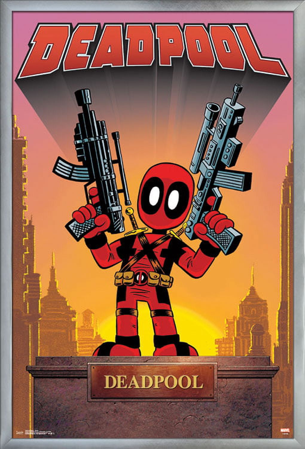 Marvel Comics - Deadpool - Statue Wall Poster, 22.375" x 34", Framed ...