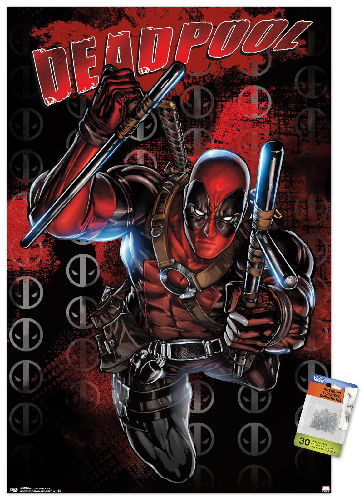 Marvel Comics - Deadpool Wall Poster with Push Pins, 22.375" x 34 ...