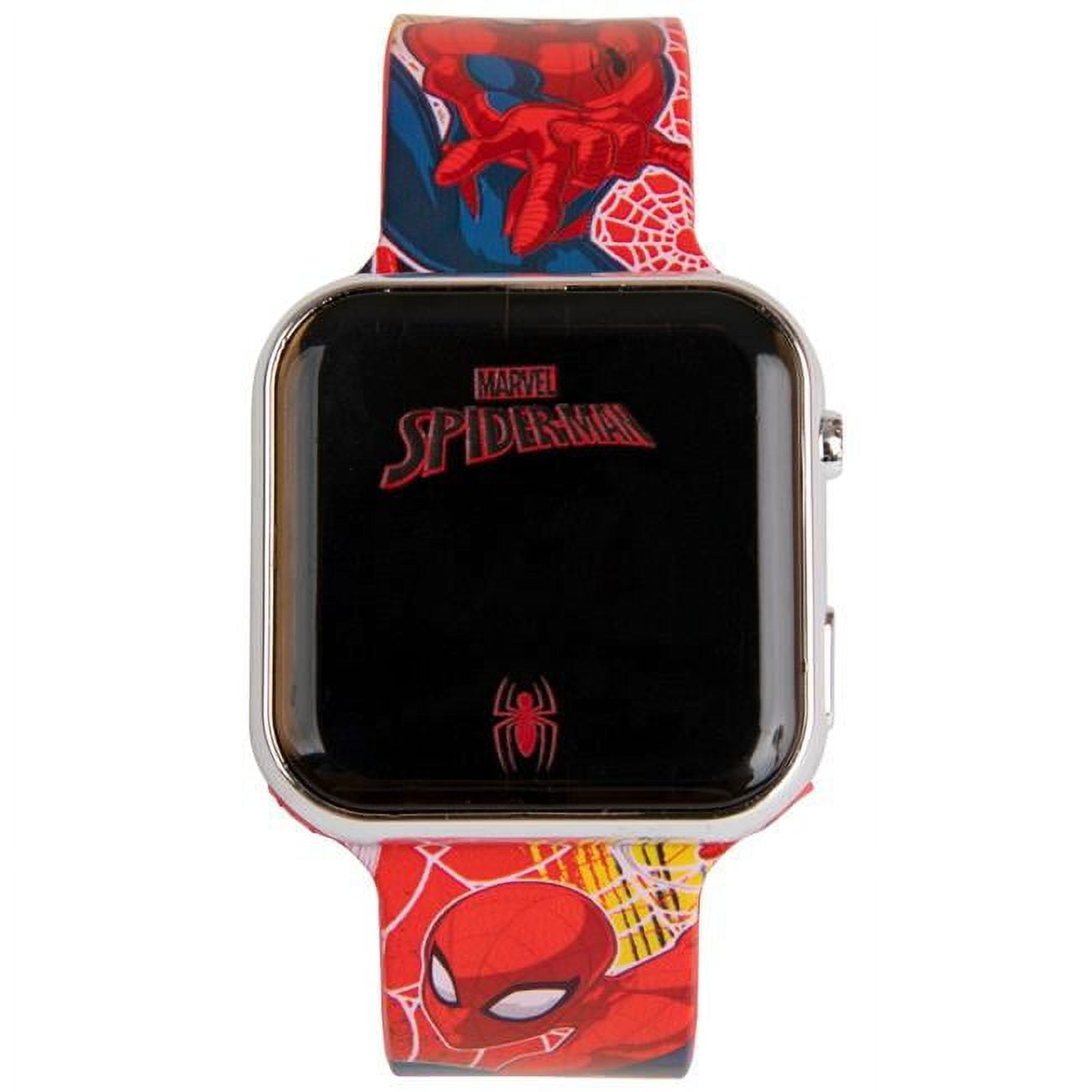 Marvel Comics Digital Watch with Character Pose Rubber Strap, Red ...