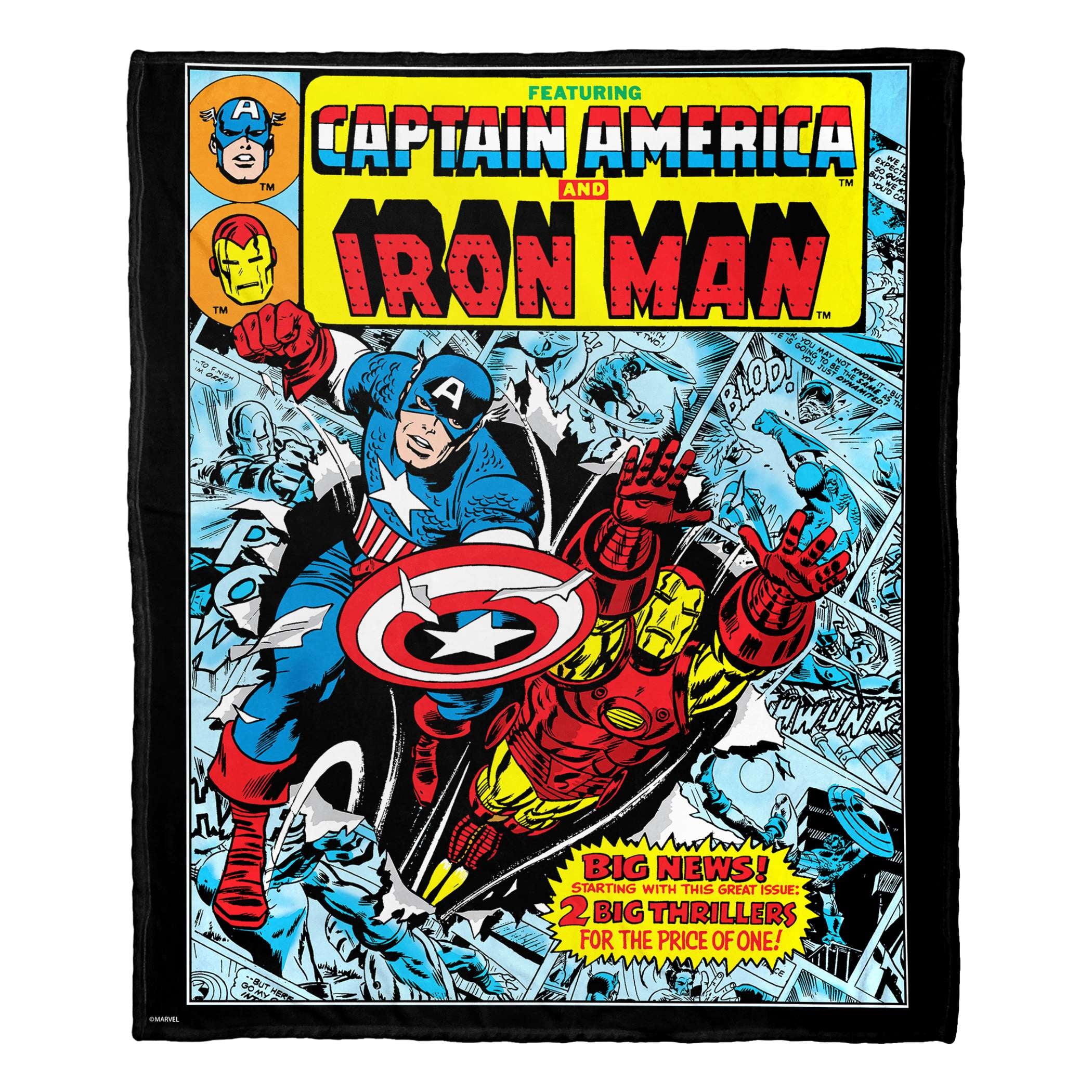 Marvel Comics Double Feature Kids Silk Touch Throw Blanket - Walmart.com