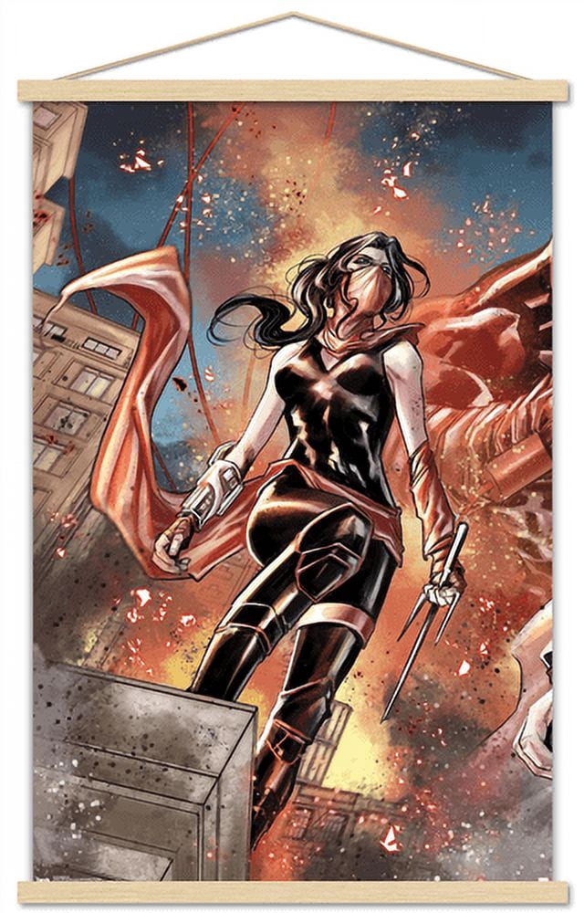 Marvel Comics - Elektra - Cover #1 Wall Poster with Wooden Magnetic ...