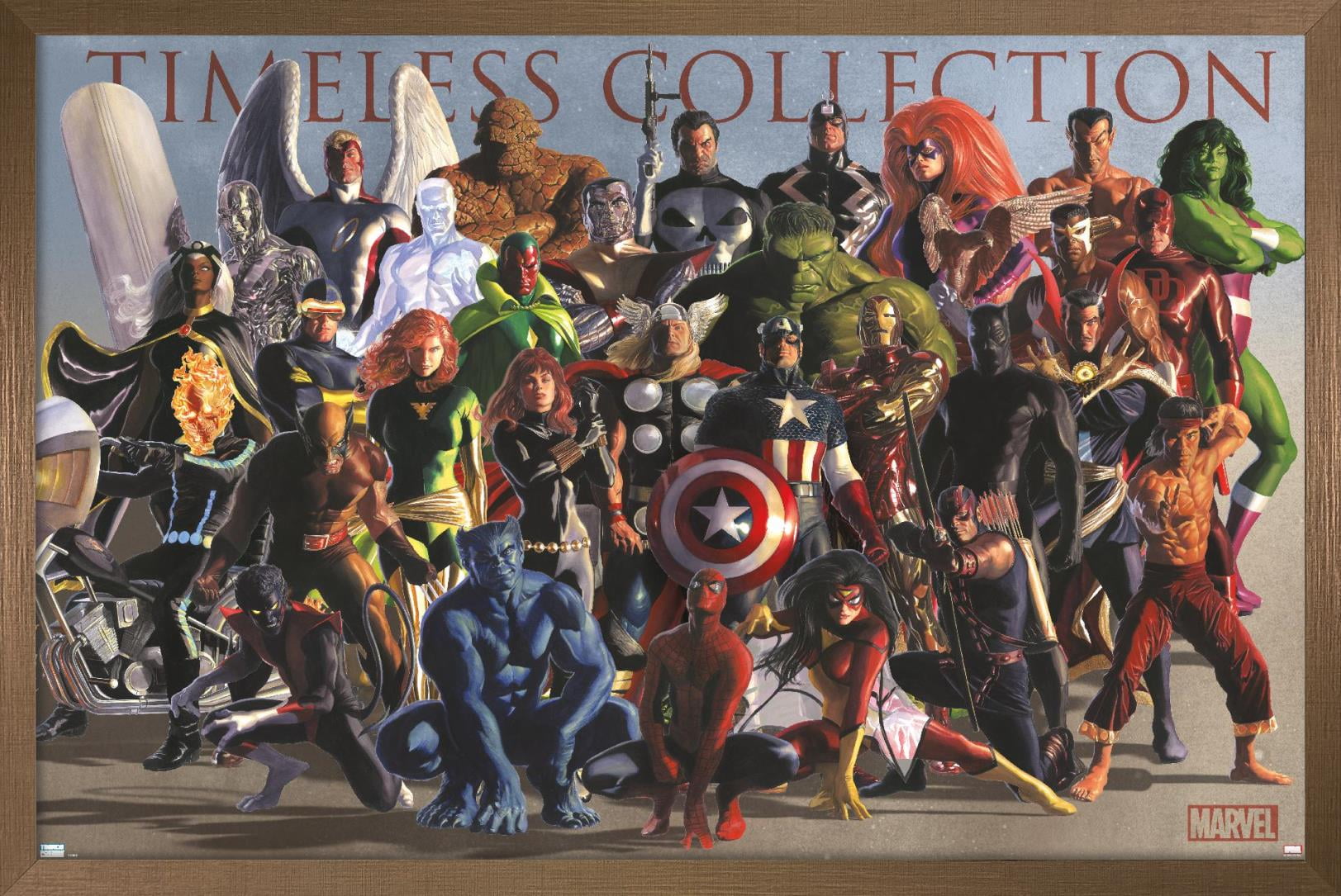 Marvel Comics - Group Wall Poster, 14.725" x 22.375", Framed - Walmart.com
