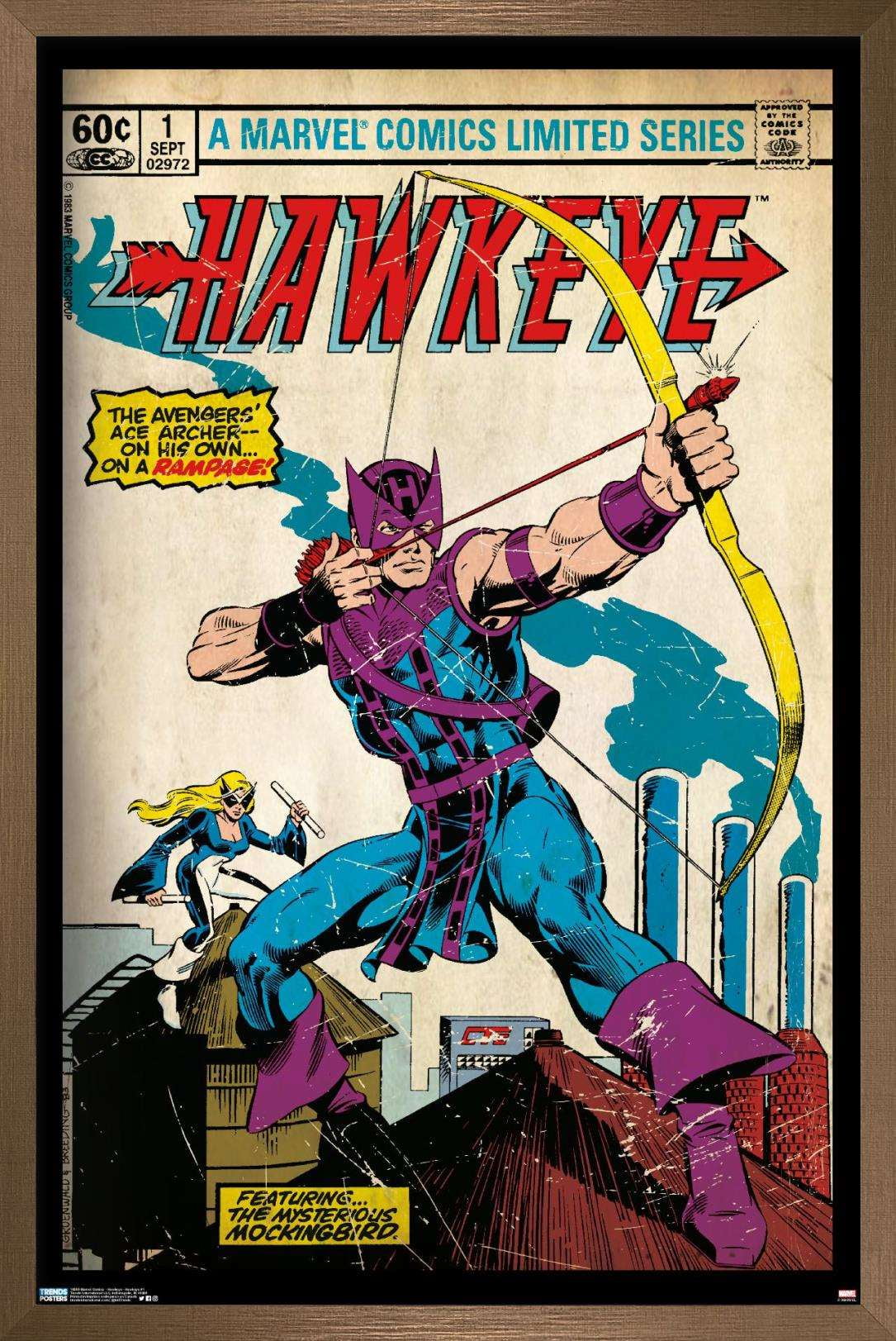 Marvel Comics - Hawkeye - Hawkeye #1 Wall Poster, 22.375" x 34", Framed ...