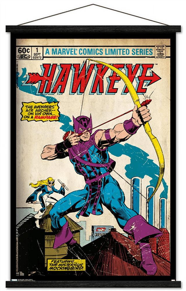 Marvel Comics - Hawkeye - Hawkeye #1 Wall Poster with Wooden Magnetic ...