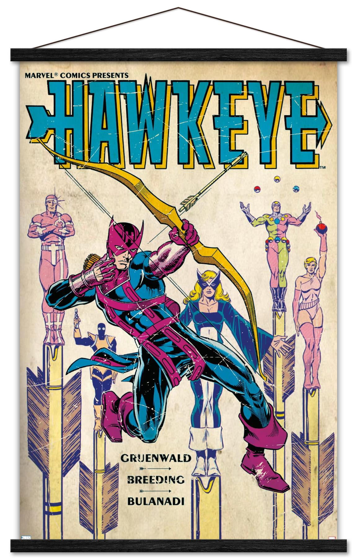 Marvel Comics - Hawkeye - Hawkeye #3 Wall Poster with Wooden Magnetic ...
