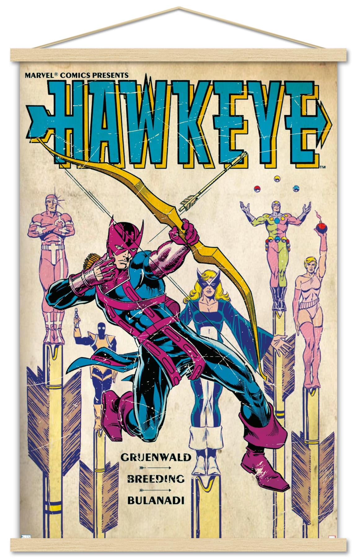 Marvel Comics - Hawkeye - Hawkeye #3 Wall Poster with Wooden Magnetic ...