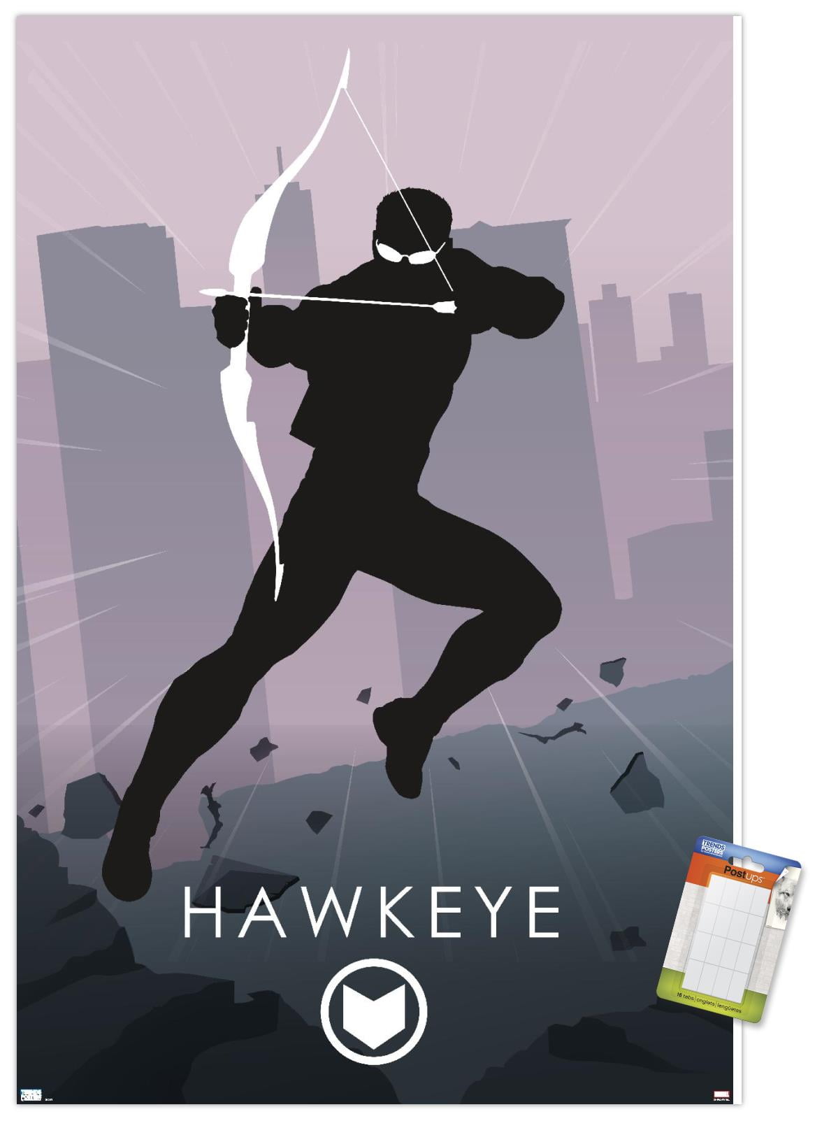 Marvel Comics - Hawkeye - Minimalist Wall Poster, 22.375" x 34 ...