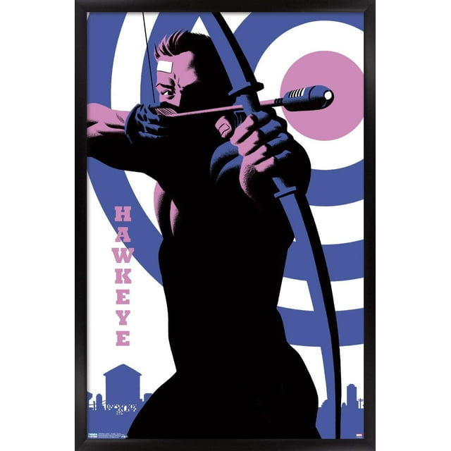 Marvel Comics - Hawkeye - Pop Art Wall Poster, 22.375" x 34", Framed ...