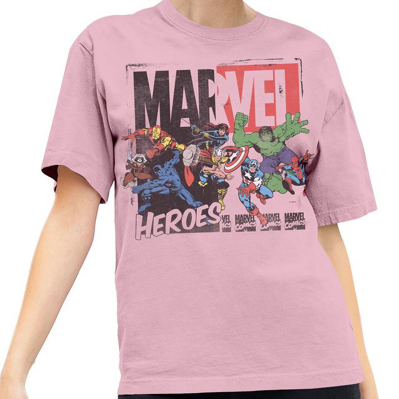 Marvel Comics Heroes Characters Stamp Mens and Womens Short Sleeve T ...