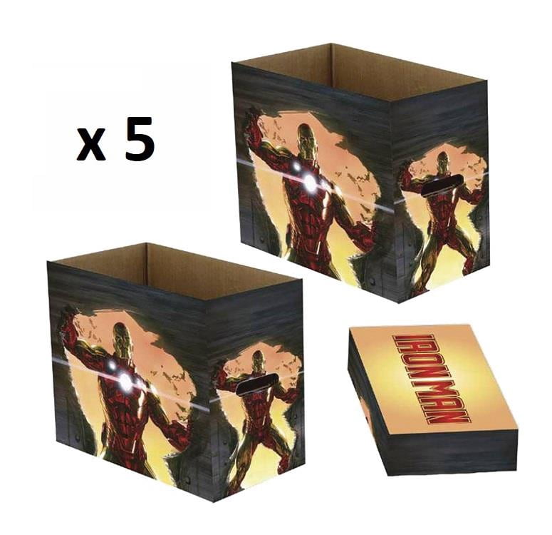 Marvel Comics Invincible Iron Man Short Comic Storage Box- 5 Pack ...