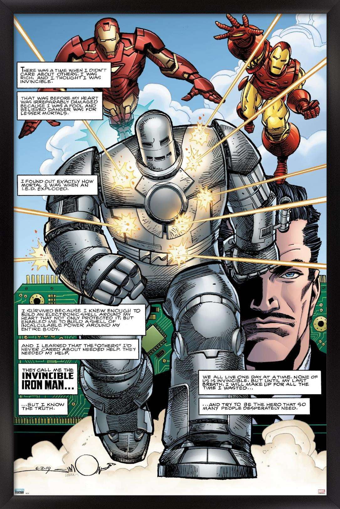 Marvel Comics - Iron Man - Marvel Comics 1000 Wall Poster, 14.725" x 22 ...