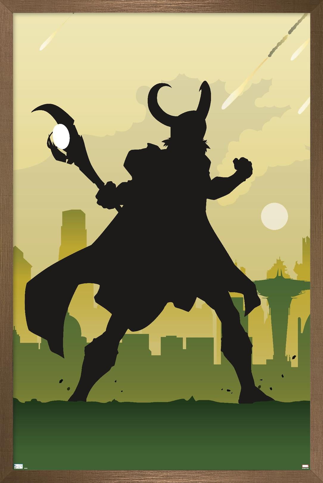 Marvel Comics - Loki - Minimalist Wall Poster, 22.375" x 34", Framed ...