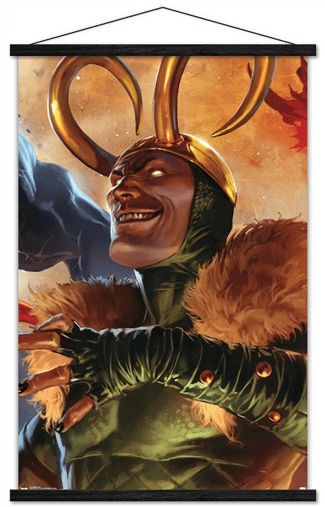 Marvel Comics - Loki - Siege Cover #1 Wall Poster with Wooden Magnetic ...