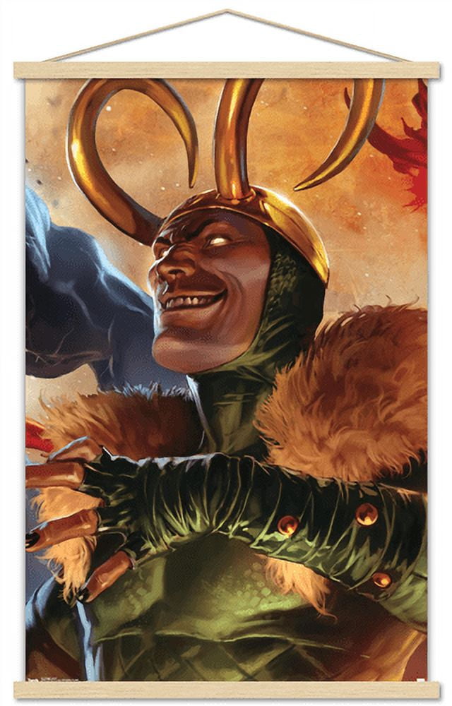 Marvel Comics - Loki - Siege Cover #1 Wall Poster with Wooden Magnetic ...