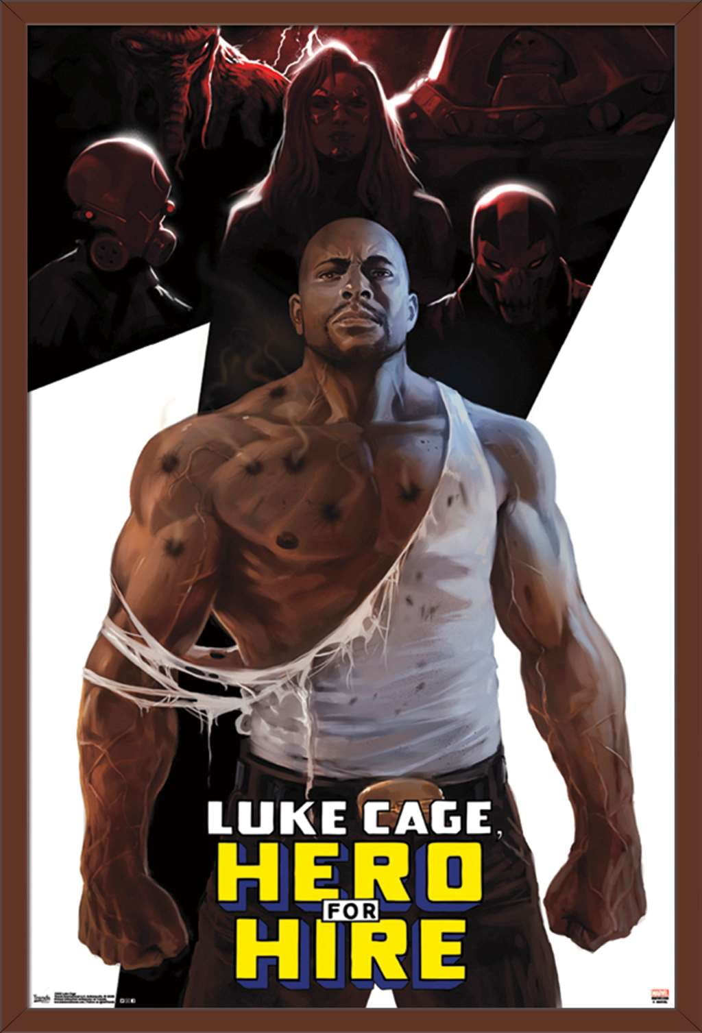 Marvel Comics - Luke Cage Wall Poster, 22.375" x 34", Framed - Walmart.com