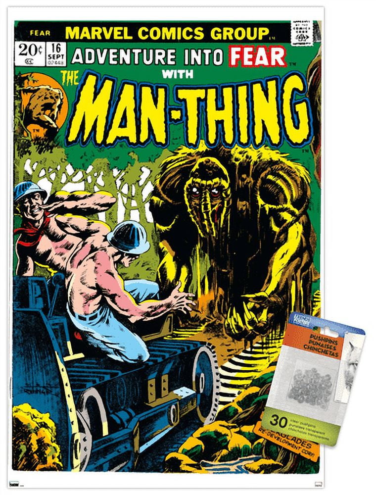 Marvel Comics: Man-Thing #16 Wall Poster with Push Pins, 14.725" x 22. ...