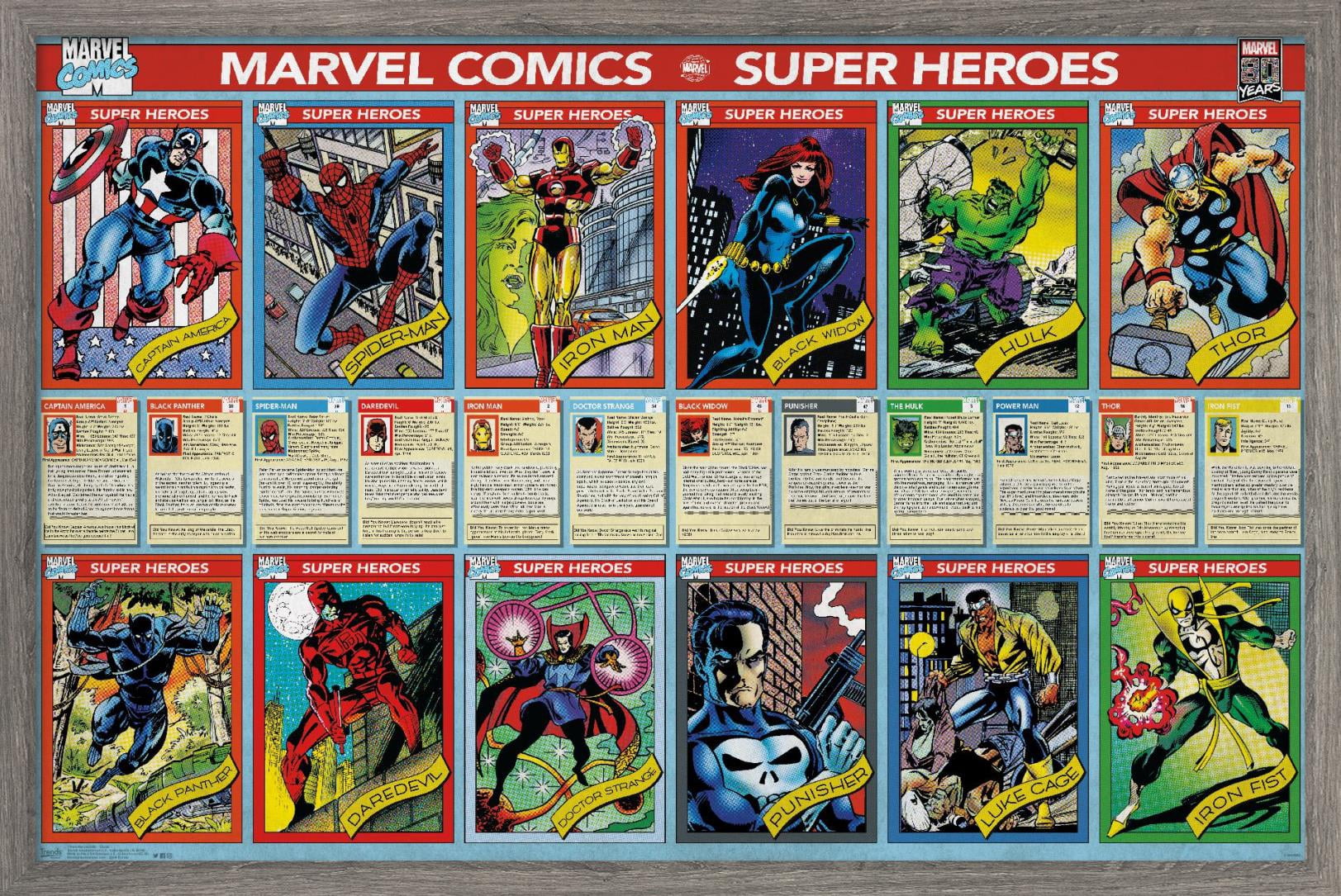 Marvel Comics - Marvel 80th Anniversary - Cards Wall Poster, 22.375" x ...