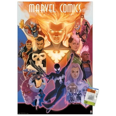 Marvel Comics - The Marvel Lineup Wall Poster with Push Pins, 22.375" x ...