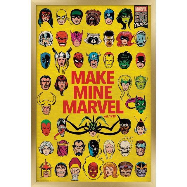 Marvel Comics - Marvel 80th Anniversary - Group Wall Poster, 22.375" x ...