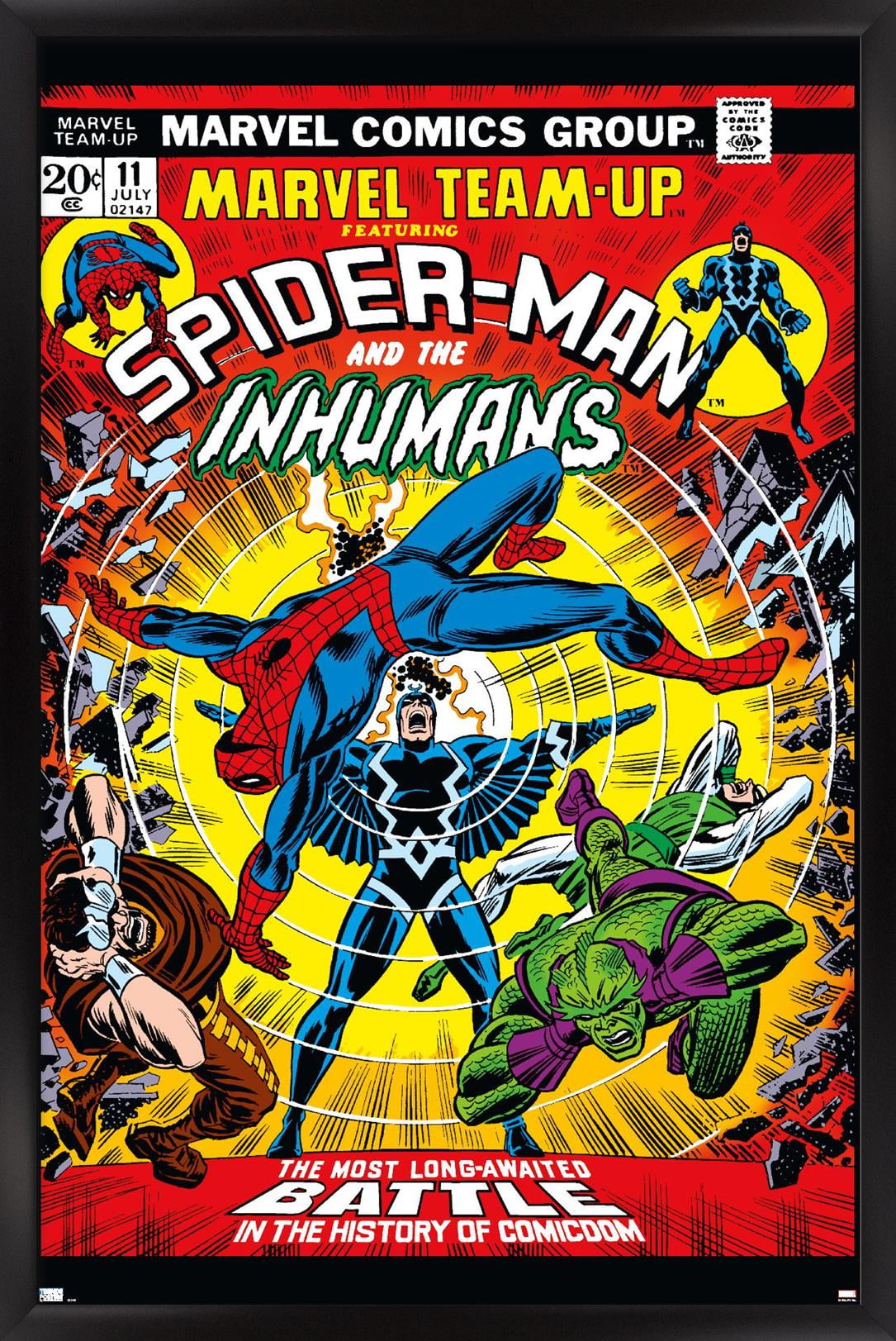 Marvel Comics - Marvel Team-Up #11 Wall Poster, 22.375" x 34" Framed ...