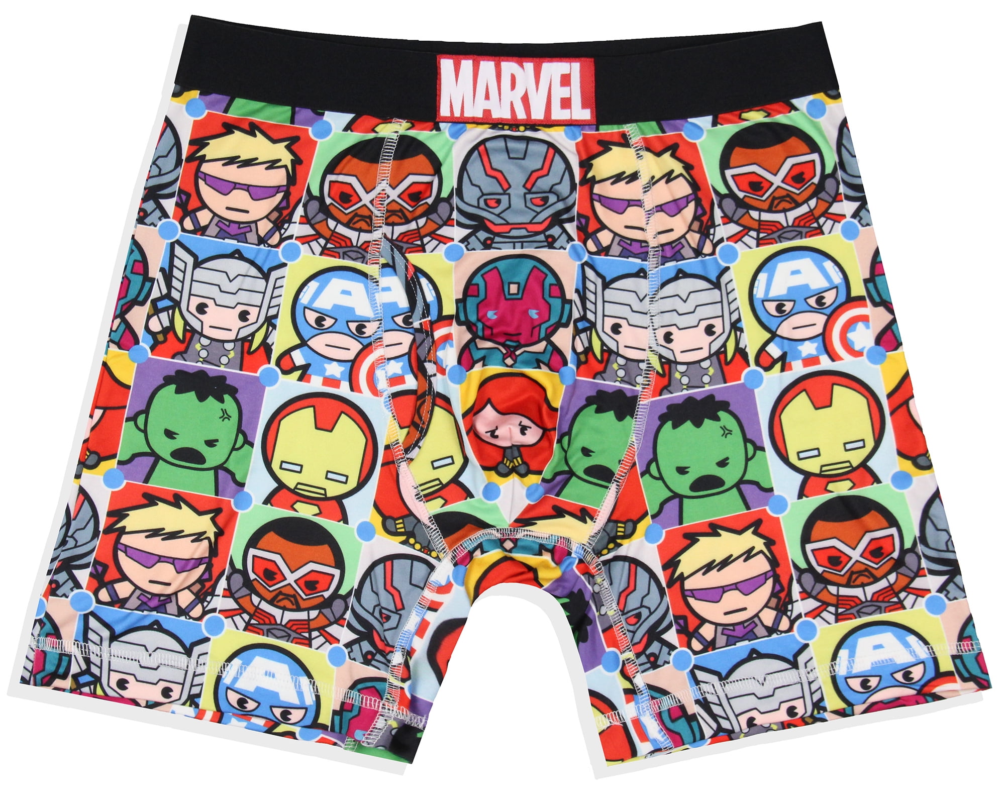 Marvel Comics Men's Kawaii Character Grid Boxers Underwear Boxer Briefs ...