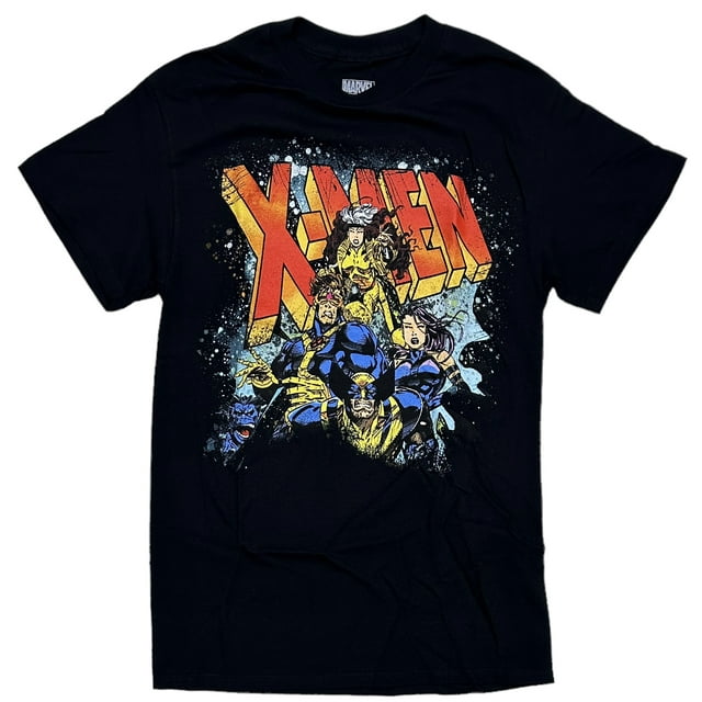 Marvel Comics Men's Official Merchandise X-Men Group Characters Black ...